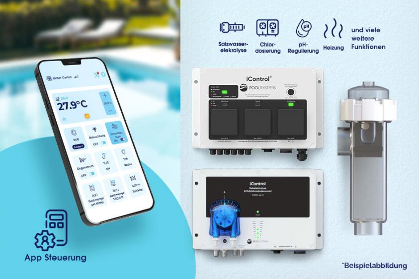 Pool-Salzwasserelektrolyse iControl Salt mit intelligenter ...
