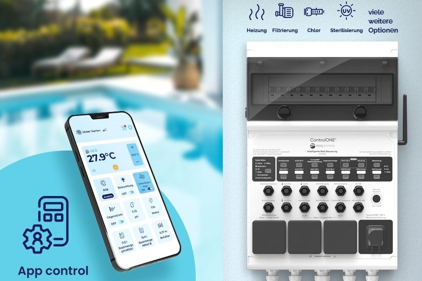Intelligente Poolsteuerung iControlPro inkl. Stromverteiler und ...