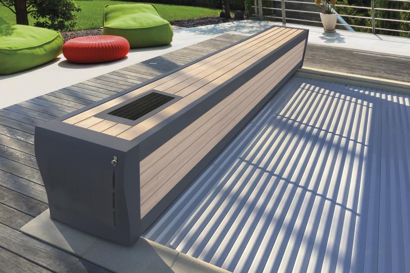 Pool Rolladenabdeckung - Oberflurrolladen „Geschlossen“